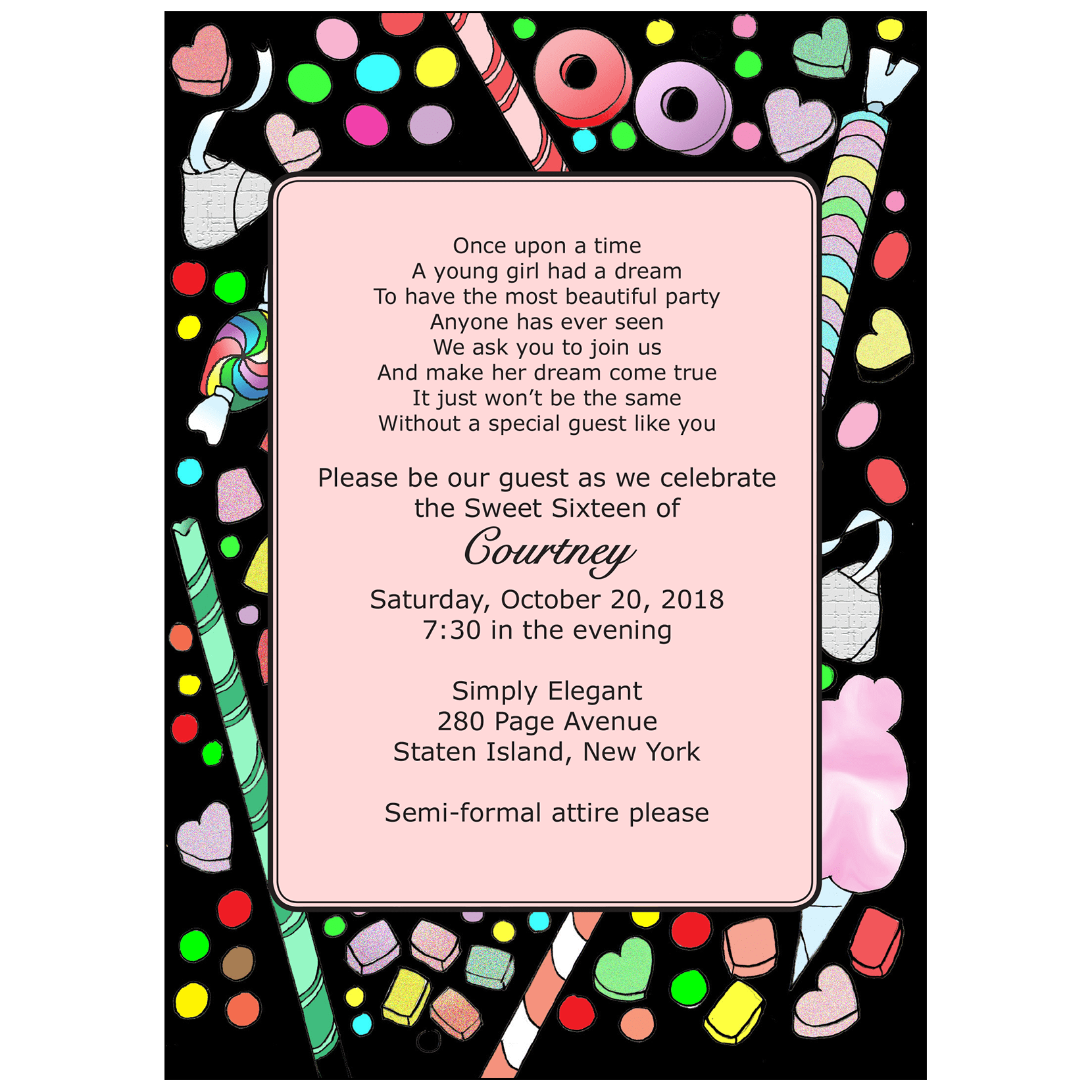 Sweet Sixteen Invitations Templates