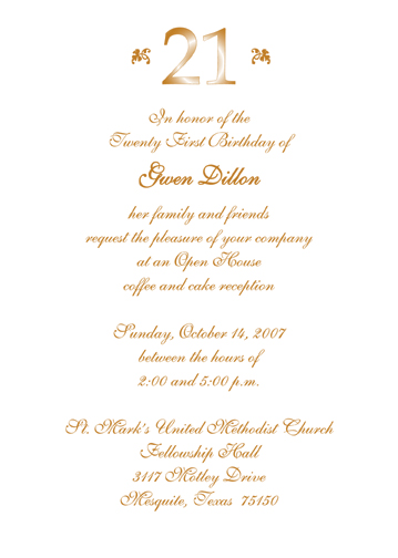 21st Birthday Party Invitation BP 009 IPV Studio