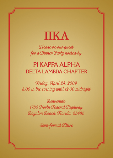 Fraternity Party Invitation ⋆ IPV Studio